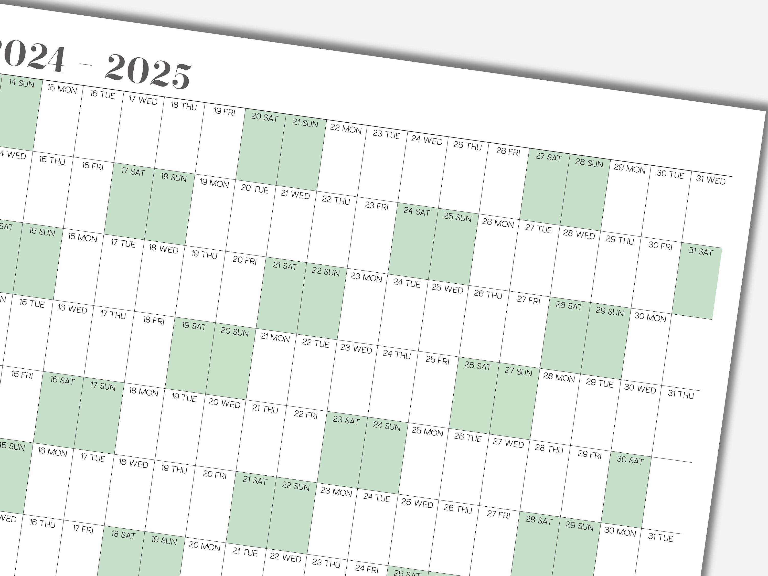 2024 2025 Printable July Wall Calendar, Academic Planner for Students ...