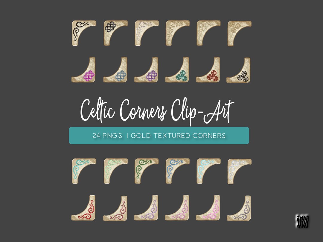 Digital Photo Corners for Custom Wedding Photo Album. Celtic Design ...