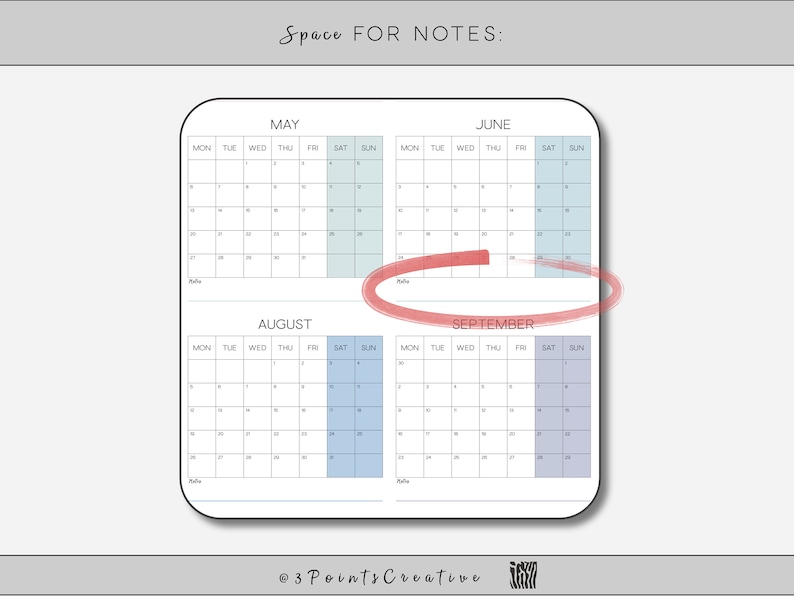 2024 Large Wall Calendar, Printable Large Wall Planner With a Monday ...