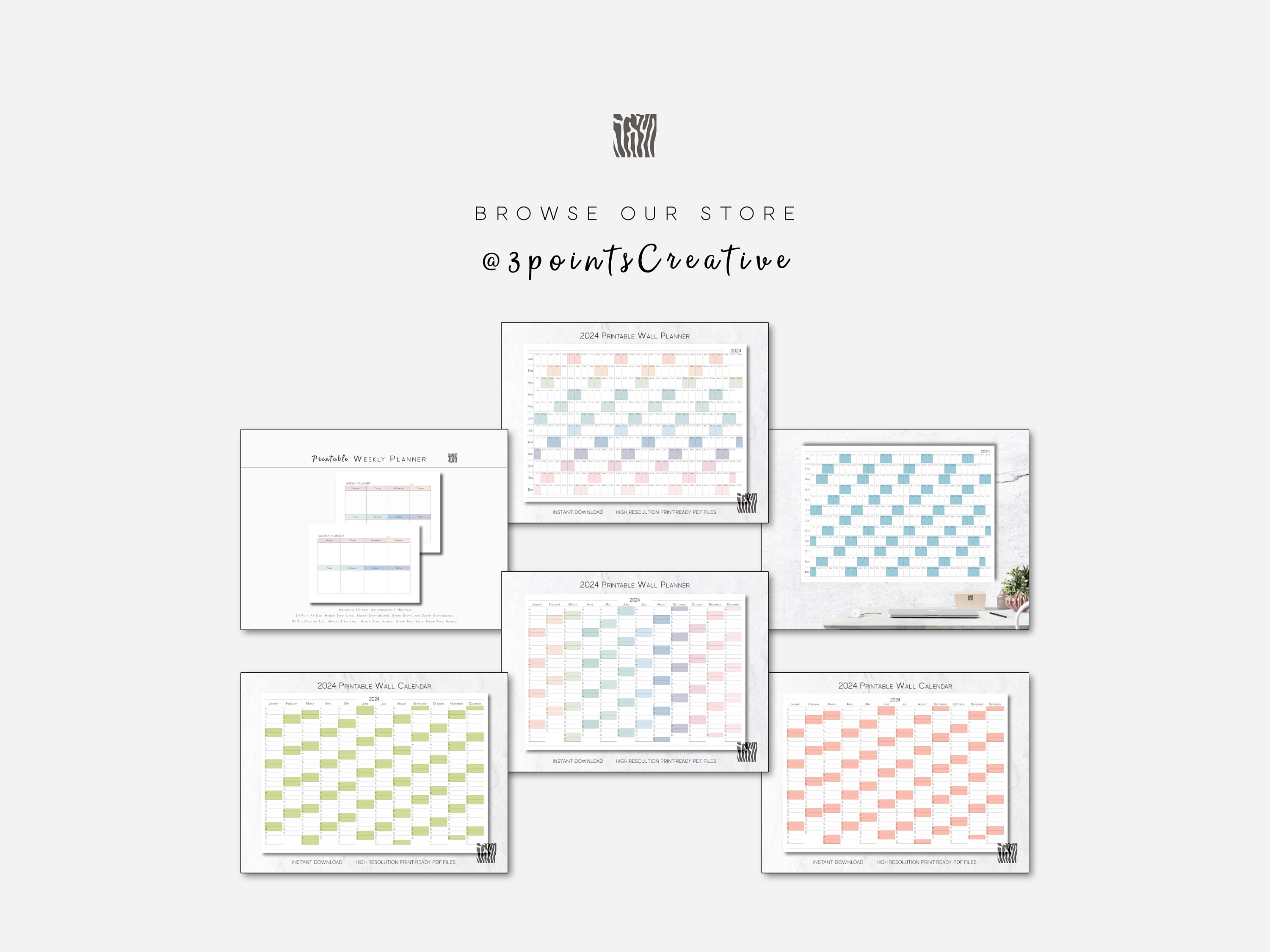 2024 Large Wall Calendar, Printable Large Wall Planner for Home and ...