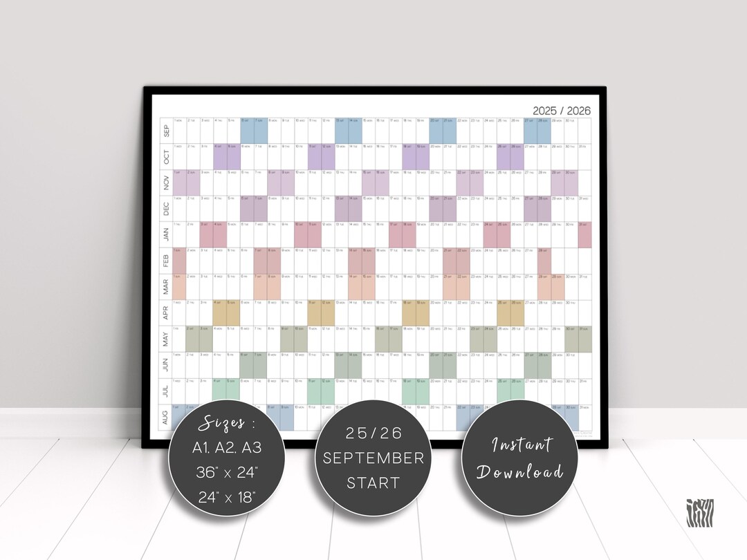 2025 2026 Academic School Year Planner | Printable Calendar for Home ...