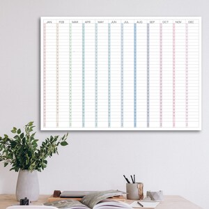 Printable Perpetual Large Wall Calendar - PDF Digital Download for Easy ...