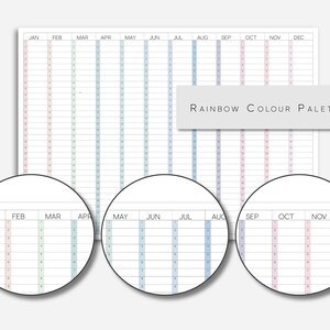 Printable Perpetual Large Wall Calendar - PDF Digital Download for Easy ...