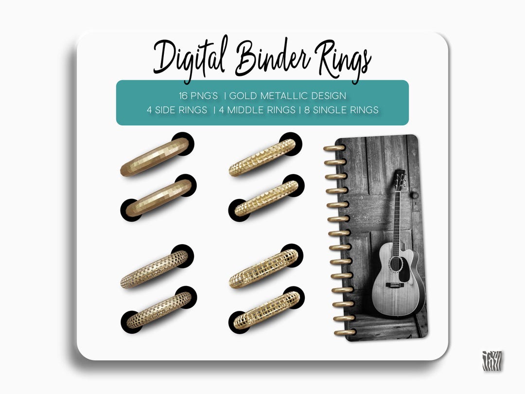 Gold Digital Planner Binder Rings for Digital Journal & Planner ...