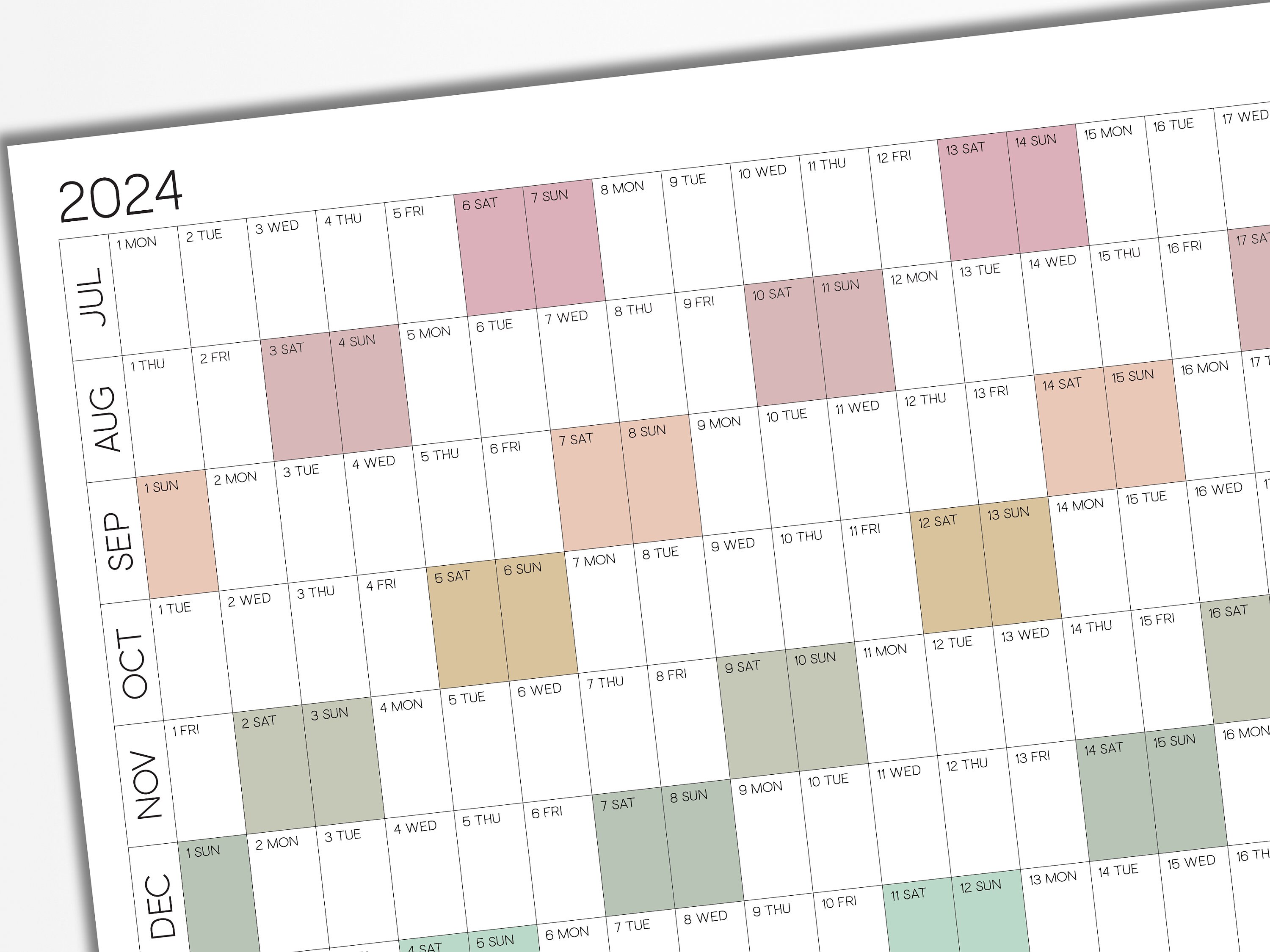 2024 2025 Printable July Wall Calendar, Academic Planner for Students ...