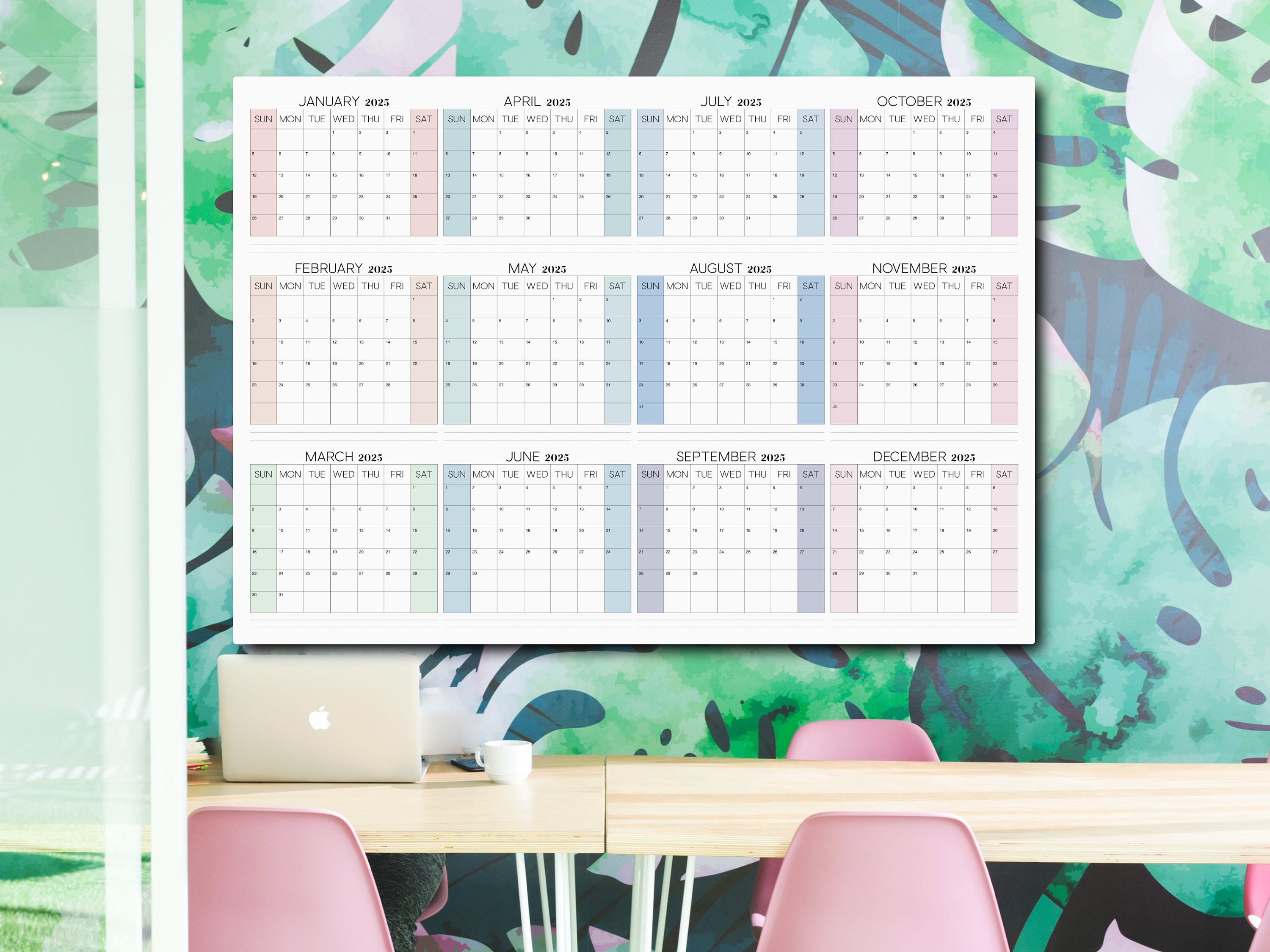 2025 Large Wall Calendar Printable Large Wall Planner With a - Etsy