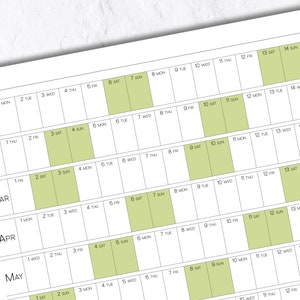2024 Printable Large Wall Calendar in a Minimalist Design, Functional ...