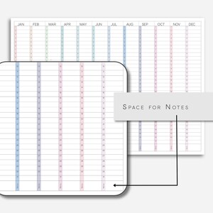 Printable Perpetual Large Wall Calendar - PDF Digital Download for Easy ...
