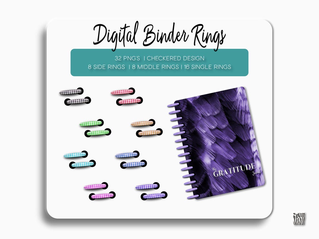 Digital Planner Binder Rings for Digital Journal & Planner, Realistic ...