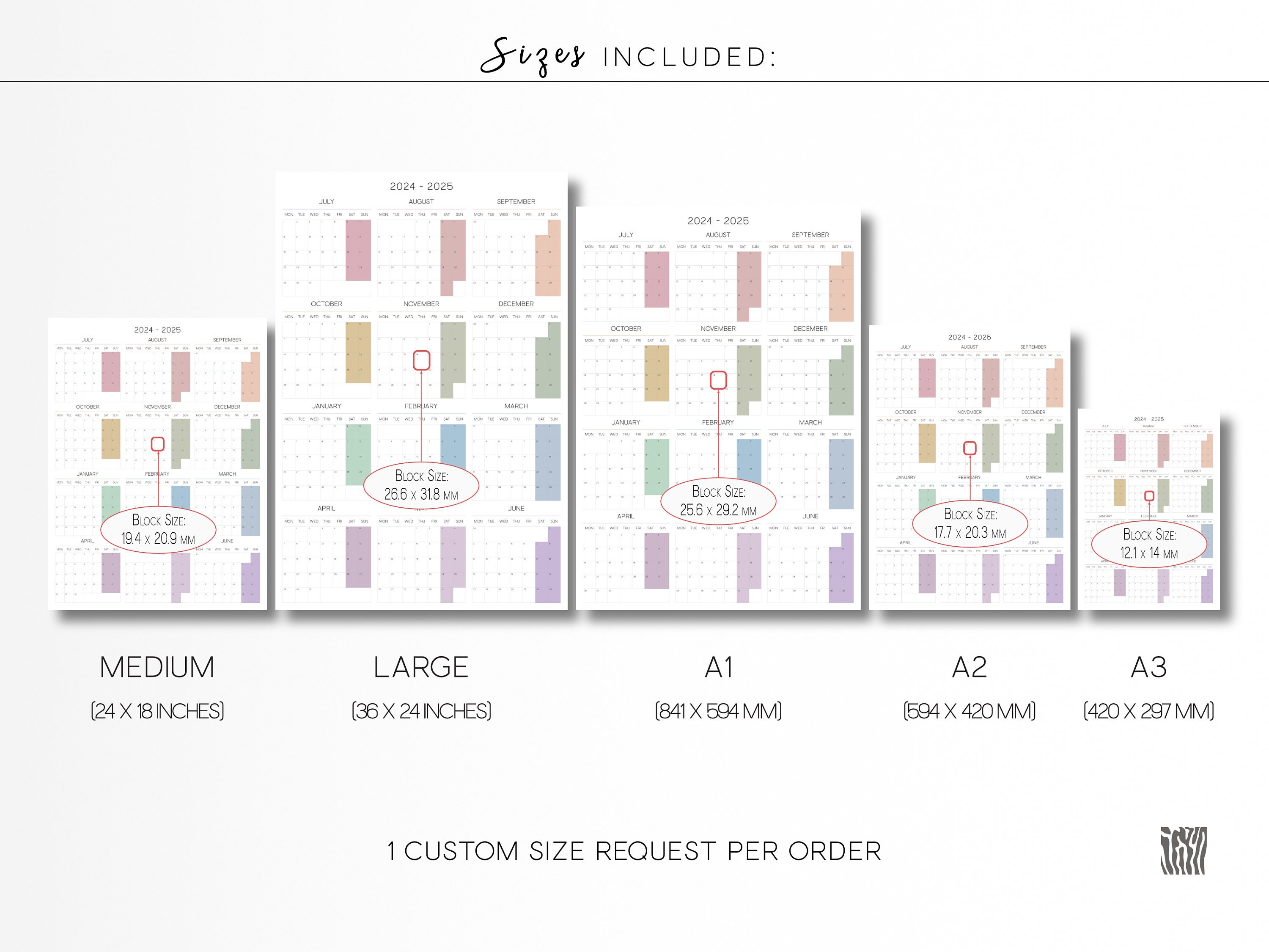 2024-2025 Printable July Wall Calendar, Monday Start Academic Wall ...