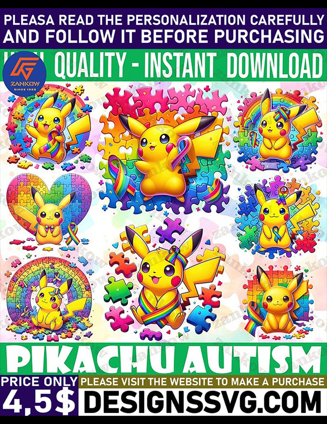 8 Anime Autism Cartoon Png Bundle, Autism Awareness Png, Awareness Png ...