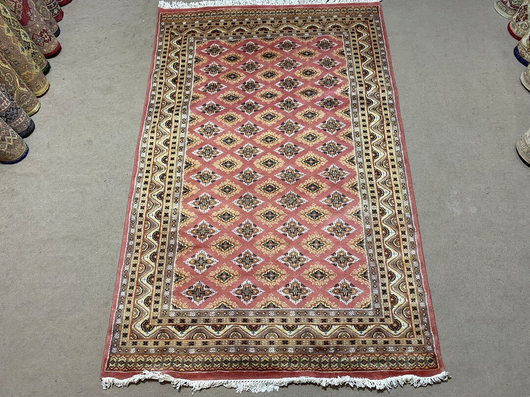 4x6 Lip Gloss Pink Bokhara Rug - Area Rug - Oriental Rug - Cheap Rug ...