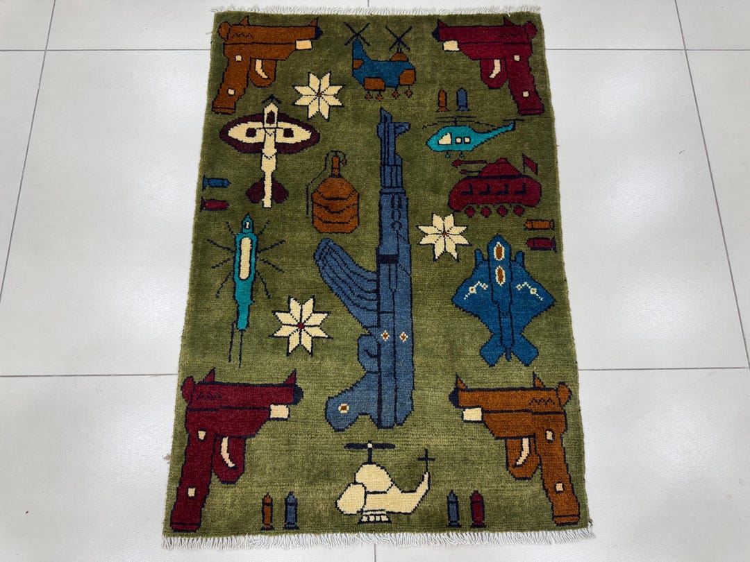 2x3 Green War Rug - B2 Fighter Jet Design - Military Vehicle Design ...