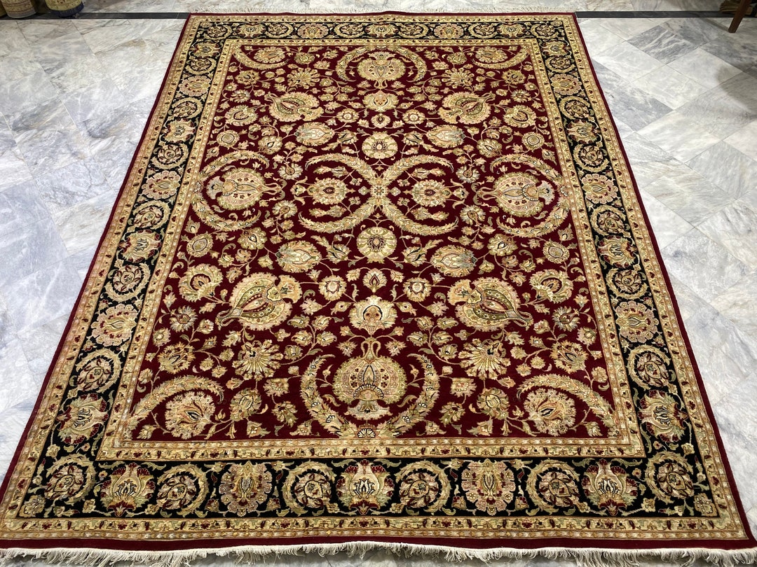 8X10 Red Ziegler Area Rug Oriental Rug 8X10 Rug Bedroom Rug Silk Rug ...