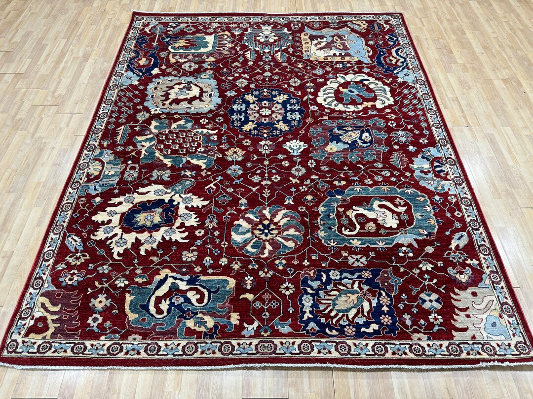 8x10 Red Sultani Rug - Classical Rug - Area Rug - Oushak Rug - Living ...