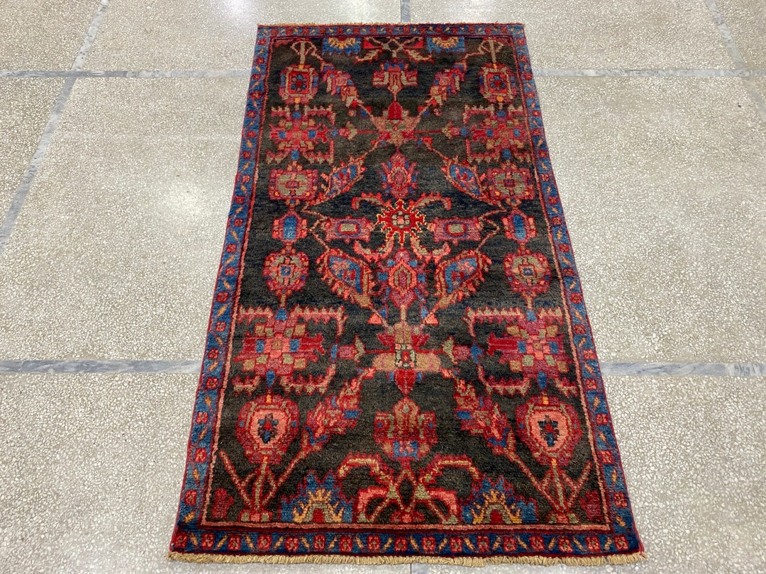 3x5 Black Vintage Rug Turkish Rug Table Rug Hallway Rug - Etsy