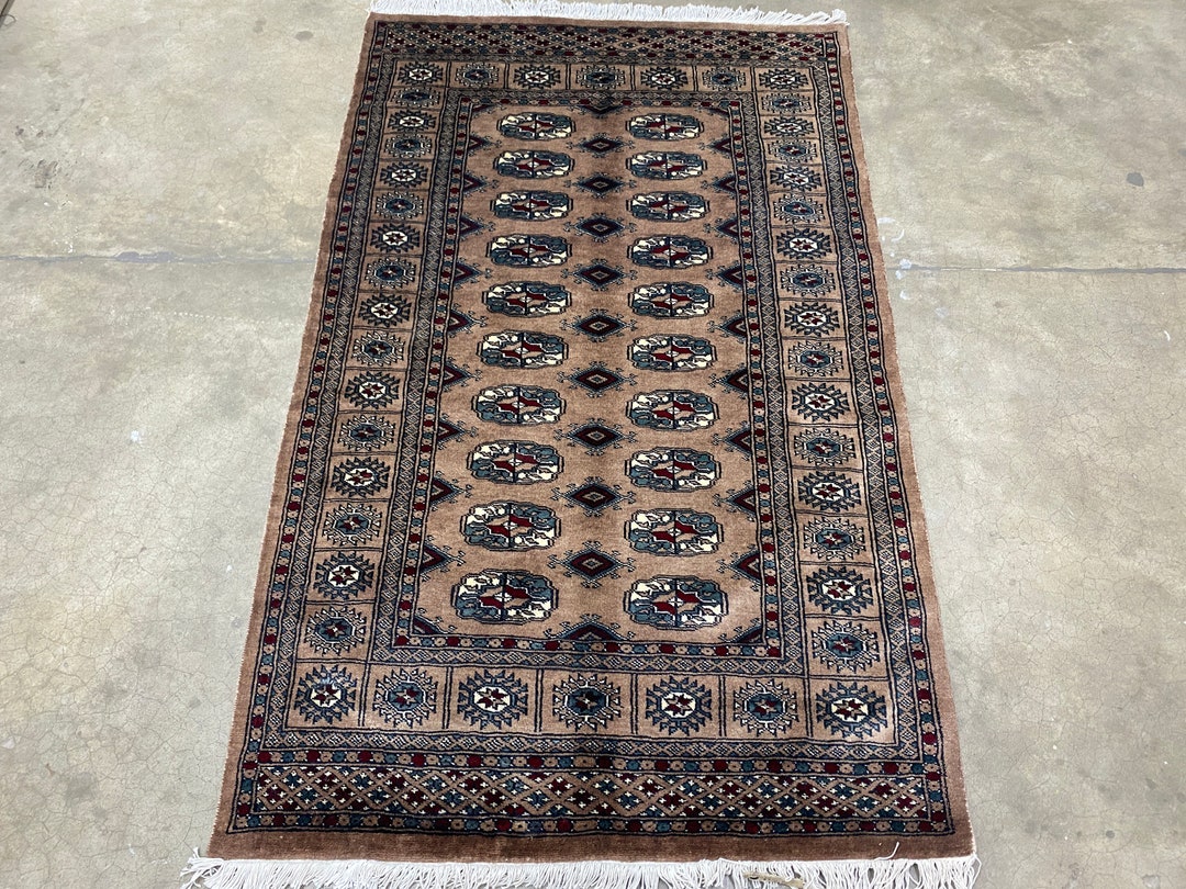 3x5 Taupe Color Bokhara - Dinning Table Rug - 3x5 Rug - Hand Knotted ...
