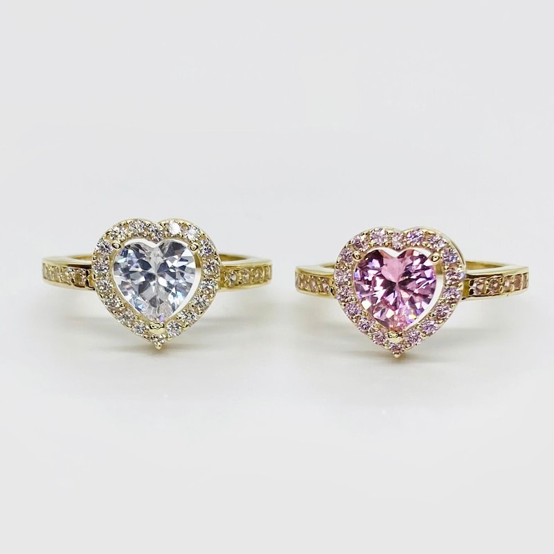 Gold Heart Ring - Etsy