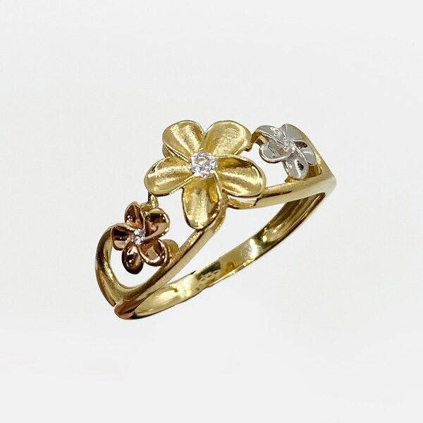 Gold Flower Ring - Etsy