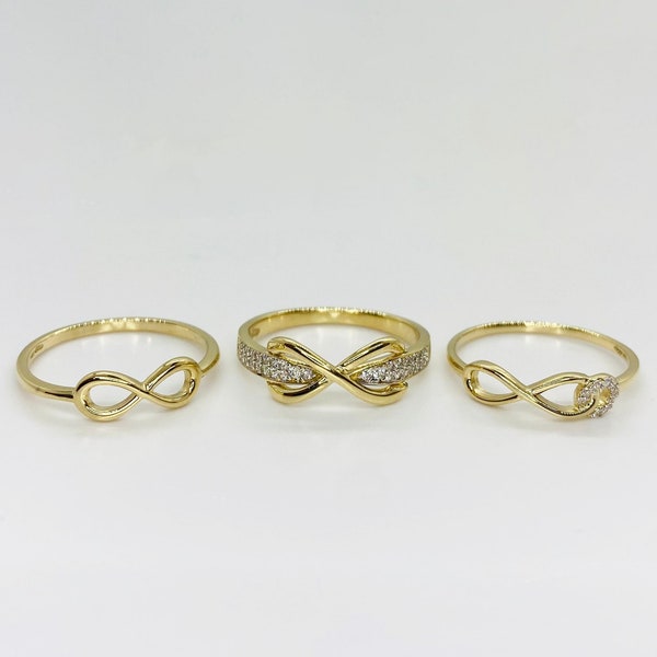 Infinity Gold Ring - Etsy