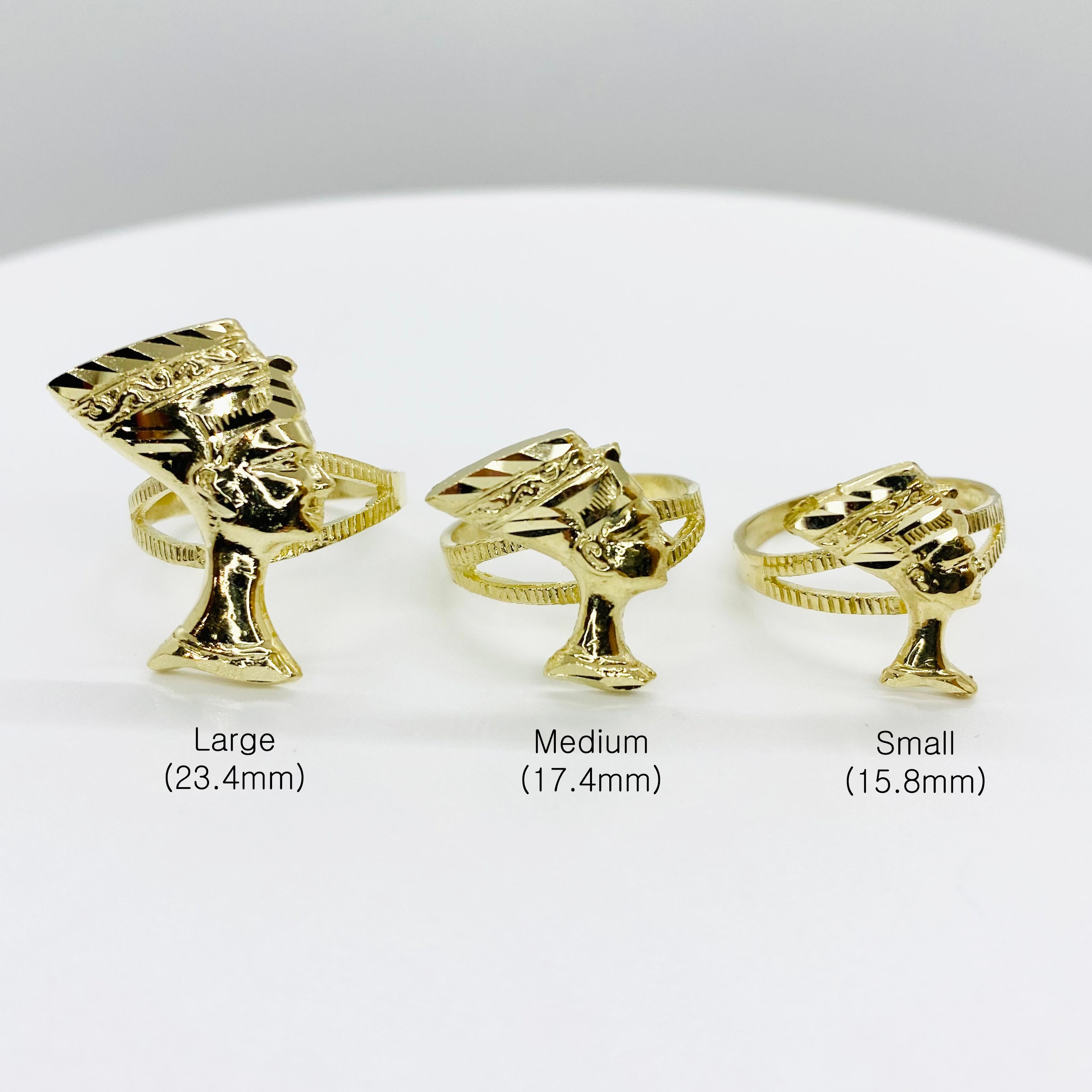 10k Solid Gold Queen Nefertiti Egyptian Statement Ring for - Etsy