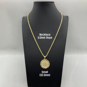 10K & 14k Solid Gold Custom Photo Frame Charm Pendant Necklace ...