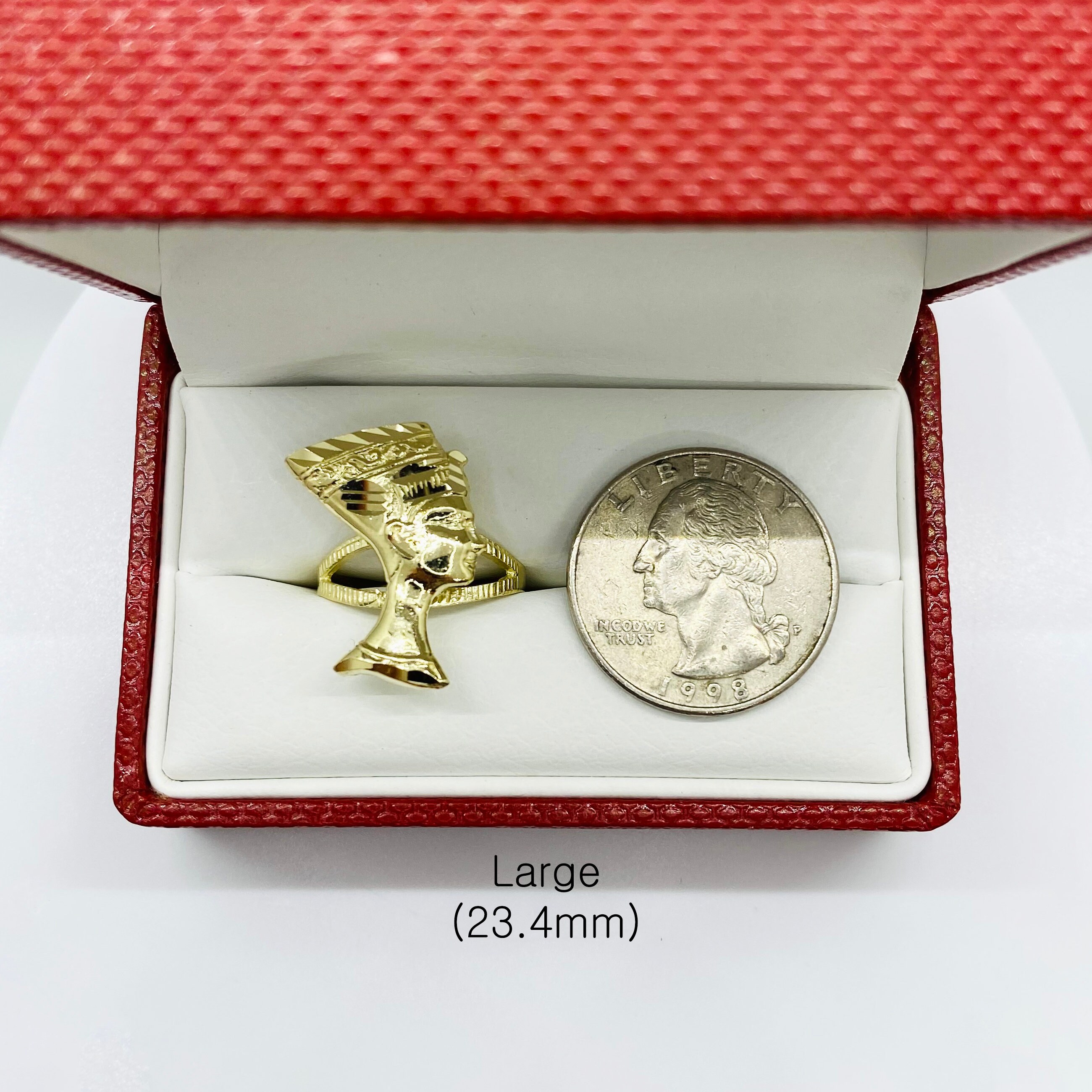 10k Solid Gold Queen Nefertiti Egyptian Statement Ring for - Etsy