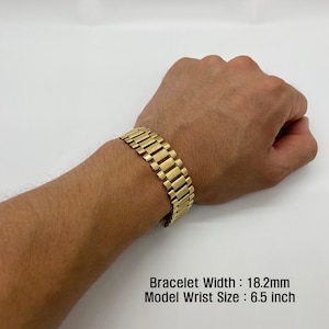 10k Solid Gold Rollie Presidential Chain Link Bracelet for Men & Women ...