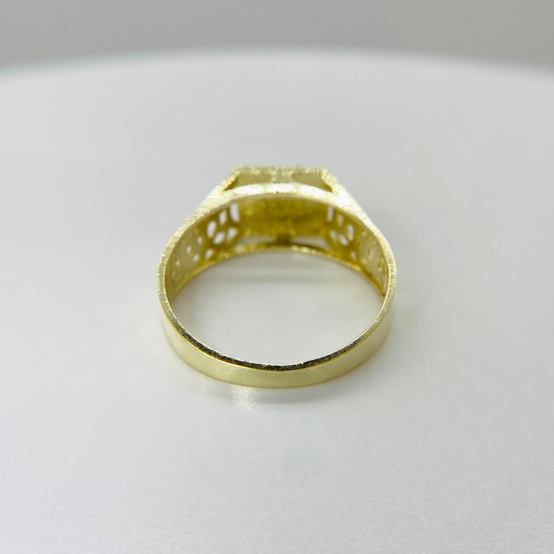 10k Solid Gold Diamond Cut Initial Letter Alphabet Monogram - Etsy