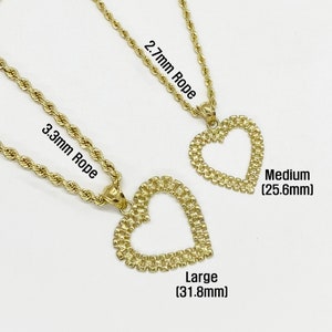 10k Solid Gold Rollie Heart Love Charm Pendant Necklace Gift for Women ...