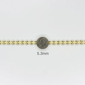 10k Gold Rollie Oyster Chain Link Necklace for Men Women - Etsy