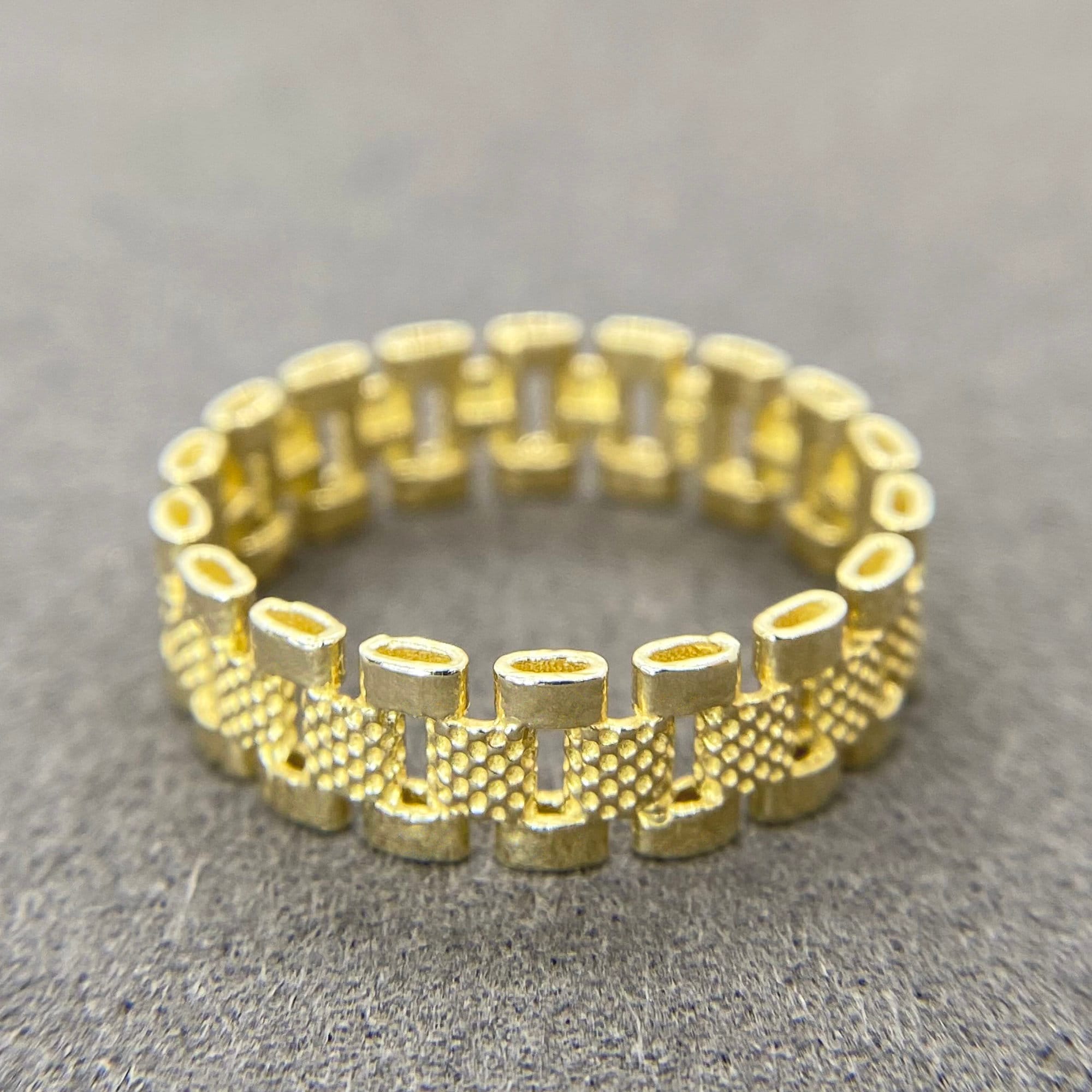 10k Solid Gold Rollie Eternity Band Ring for Men Women - Etsy