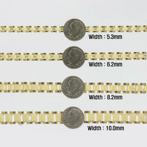 10k Gold Rollie Oyster Chain Link Necklace for Men & Women ...