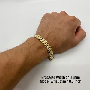 10k Solid Gold Rollie Presidential Chain Link Bracelet for Men & Women ...
