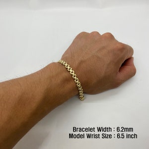 10k Solid Gold Rollie Presidential Chain Link Bracelet for Men & Women ...