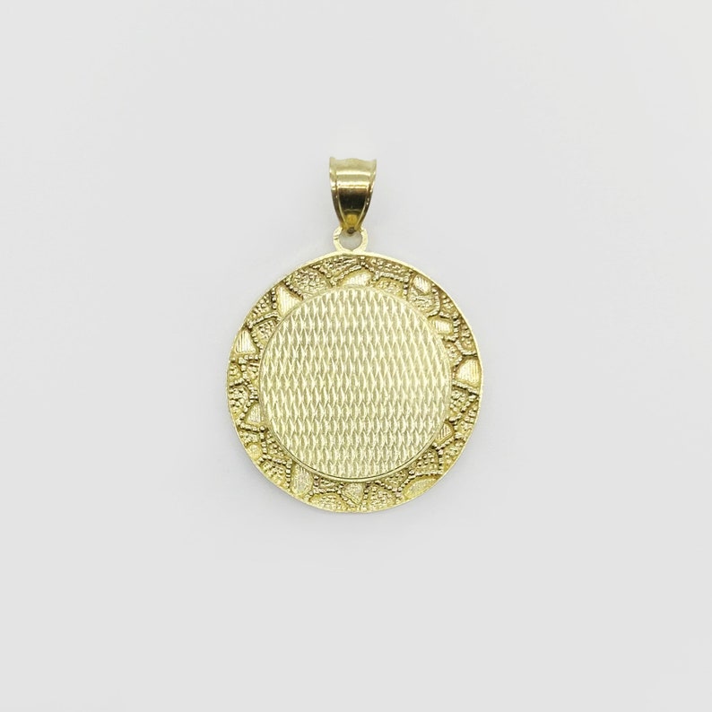 10K & 14k Solid Gold Custom Photo Frame Charm Pendant Necklace ...