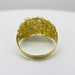 10k & 14k Solid Gold Nugget Smashed Vintage Diamond Cut Square Vintage ...