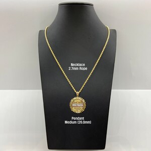 10k & 14k Solid Gold Last Supper Jesus Round Circle Small Rollie ...