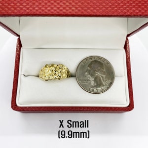 10k & 14k Solid Gold Nugget Smashed Vintage Diamond Cut Square Vintage ...