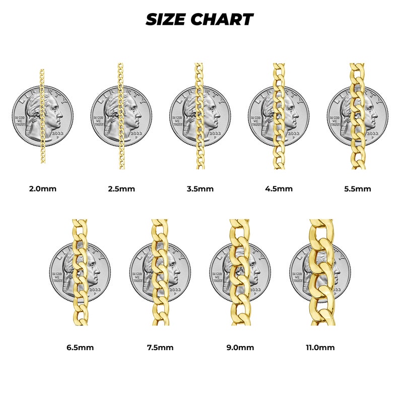 10k Gold Cuban Chain Link Necklace Classic Design for Men Women Stylish ...