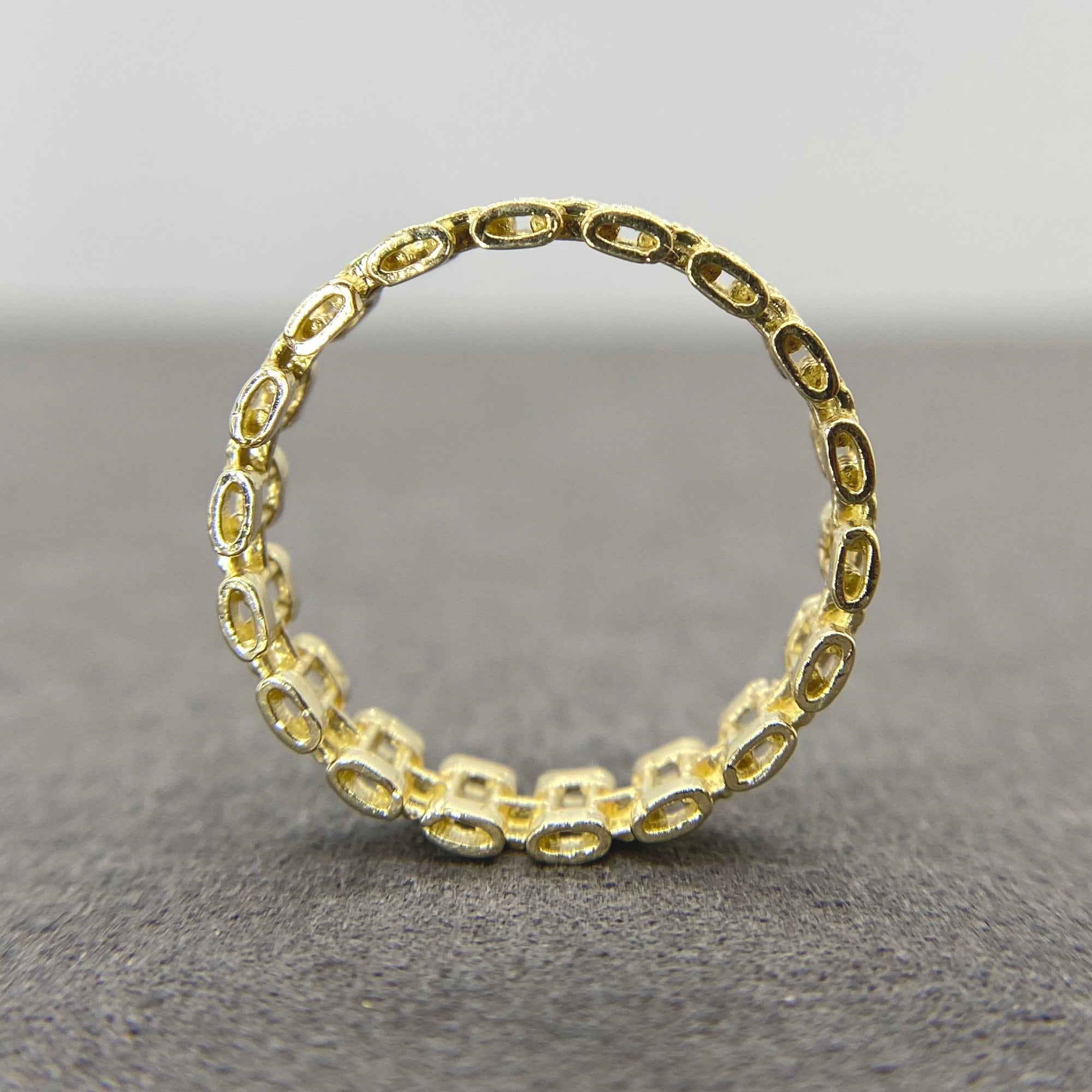 10k Solid Gold Rollie Eternity Band Ring, Unisex Modern Design - Etsy
