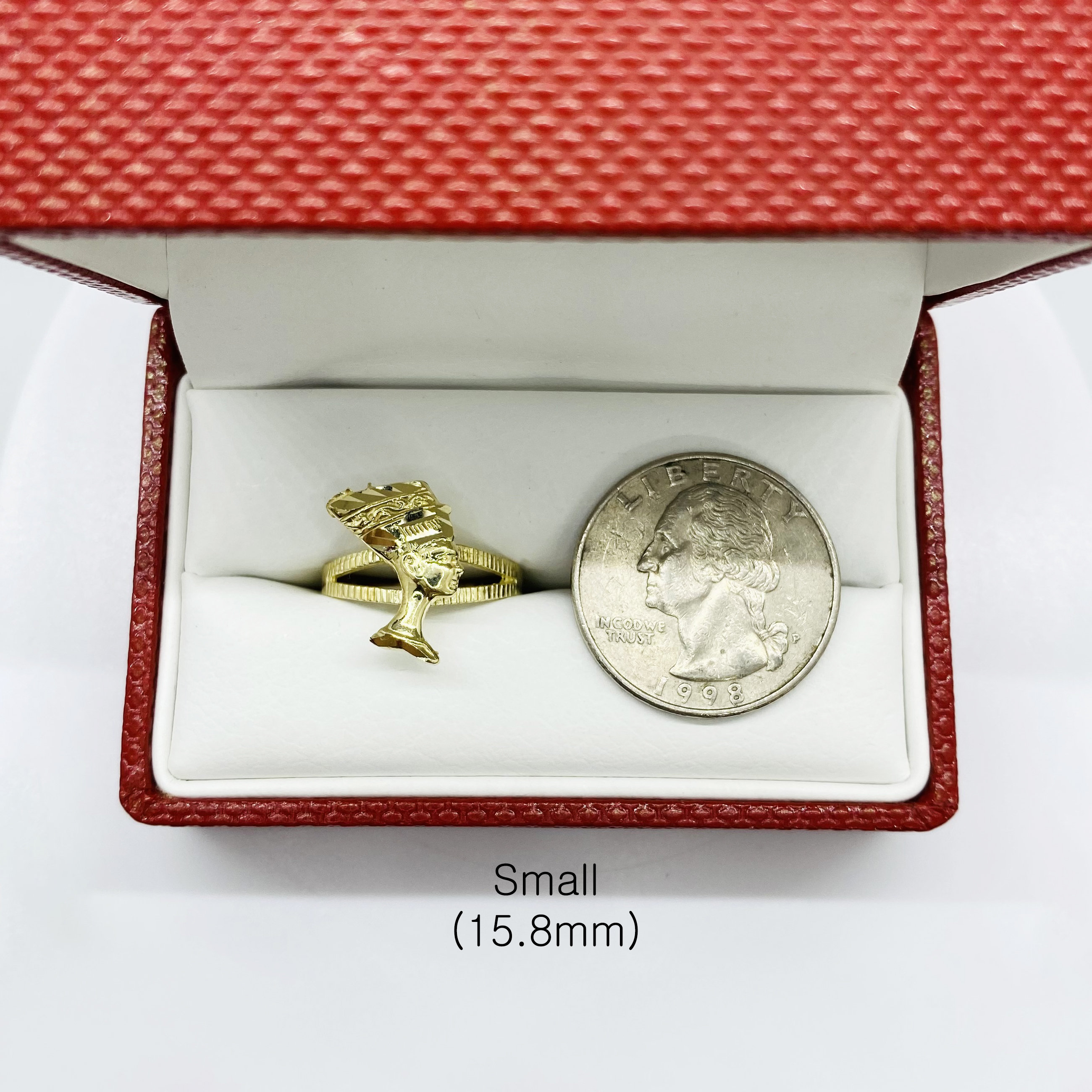 10k Solid Gold Queen Nefertiti Egyptian Statement Ring for - Etsy