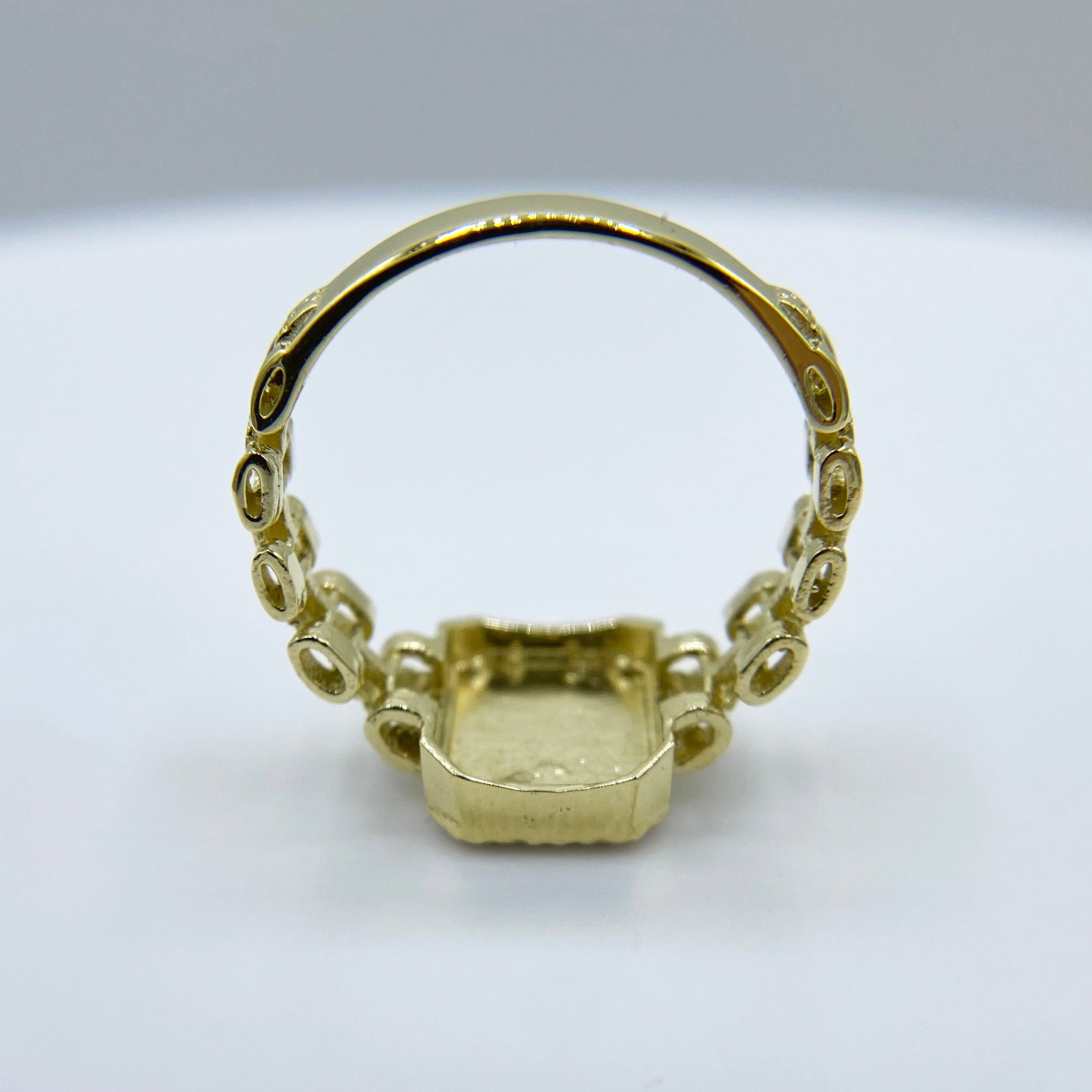 10k Solid Gold Square Initial Letter Alphabet Ring With Rolex - Etsy