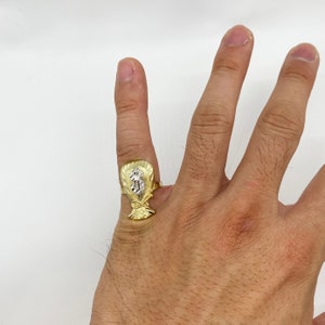 10k Solid Gold Money Bag Ring for Boy Men Women / Stylish Wealth Symbol ...