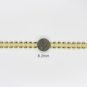 10k Gold Rollie Oyster Chain Link Necklace for Men Women - Etsy