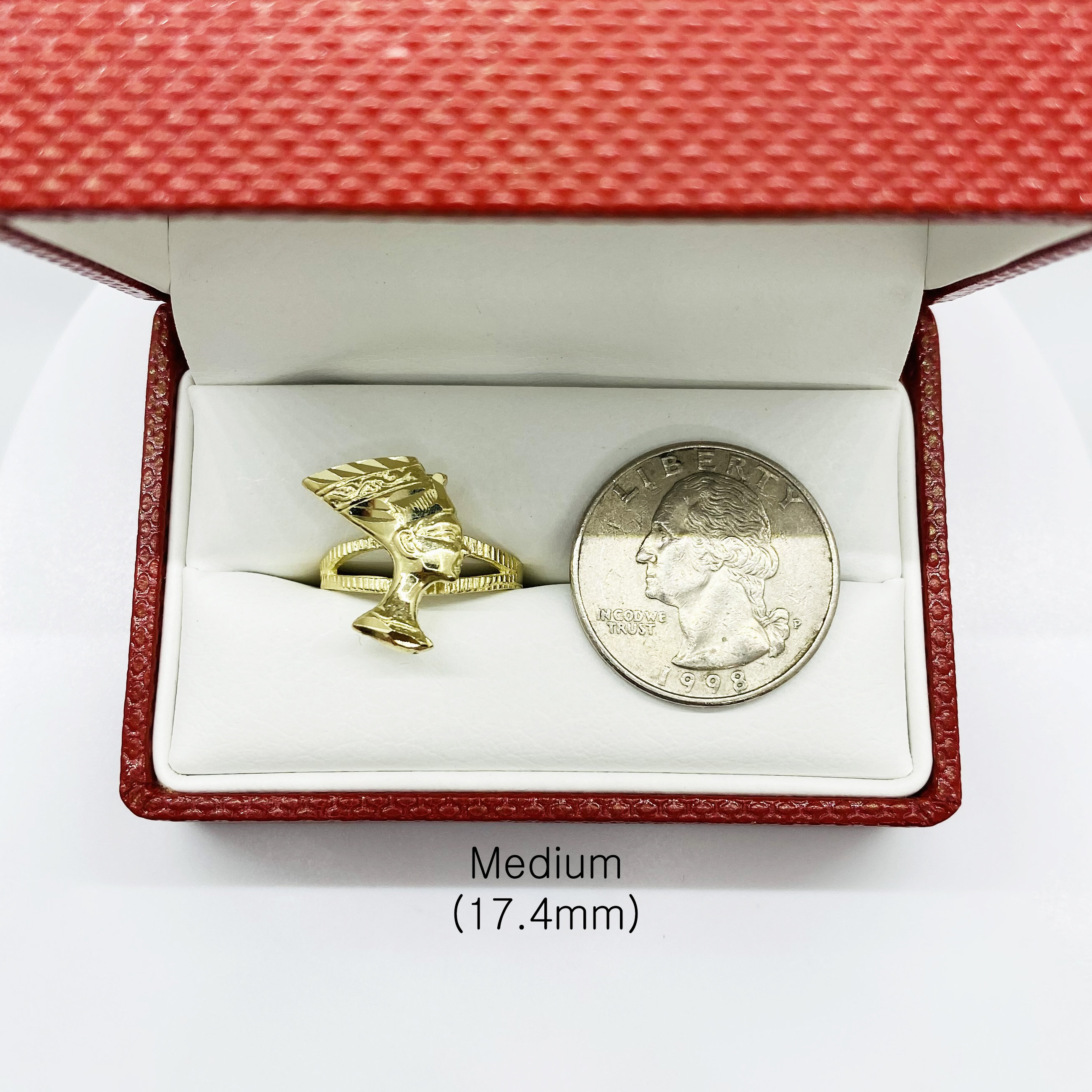 10k Solid Gold Queen Nefertiti Egyptian Statement Ring for - Etsy