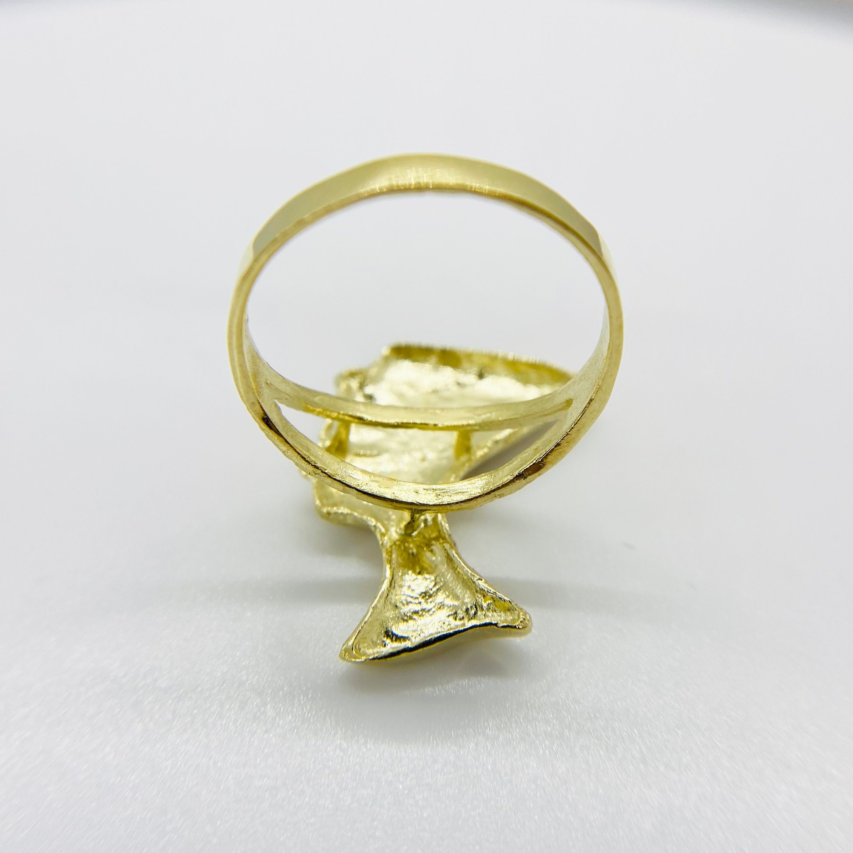 10k Solid Gold Queen Nefertiti Egyptian Statement Ring for - Etsy