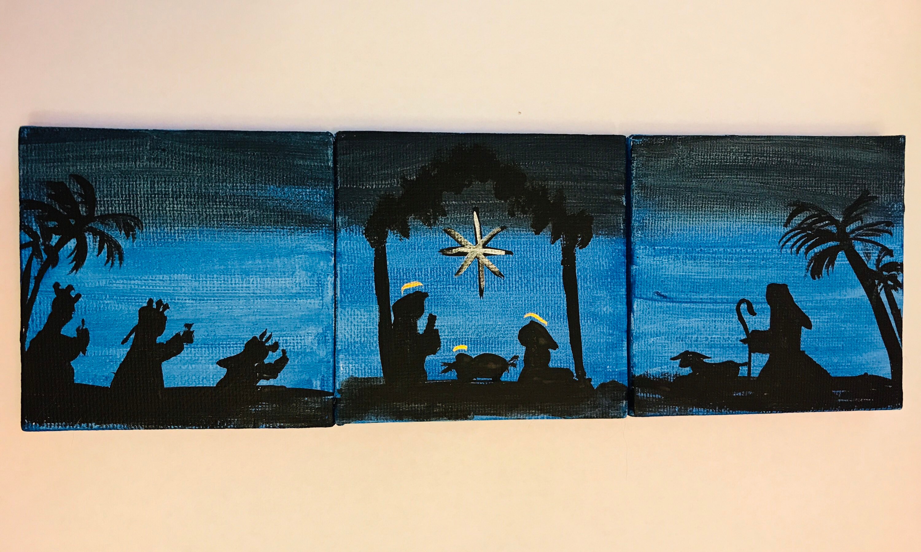 Nativity Trio | Nativity Paintings | Nativity Set|mini-paintings ...