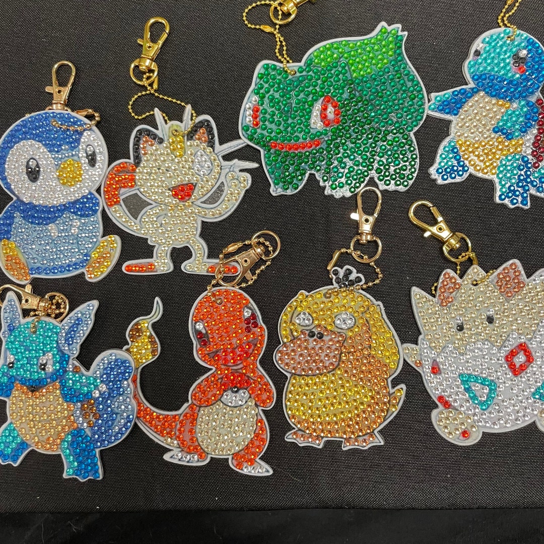 Diamond Art Pokémon Keychains/bag Tags/fan Pulls/ornaments ...