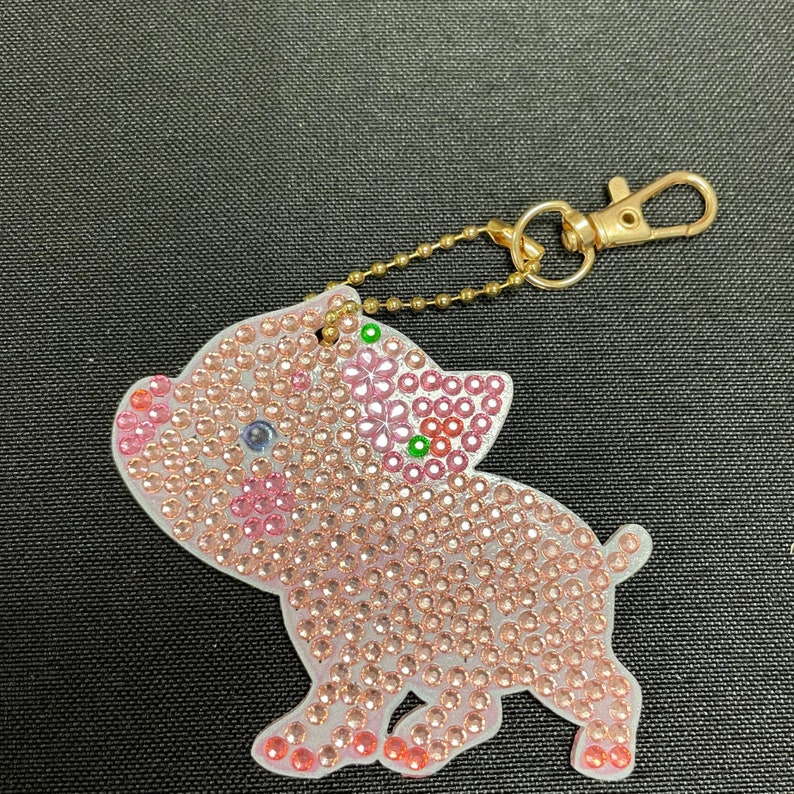 Diamond Art Cute Piglet Keychains/bag Tags/fan Pulls/ornaments ...